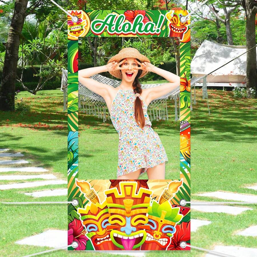Hawaiian Party Decorations Aloha Luau Party Photo Booth Props Tropical ...