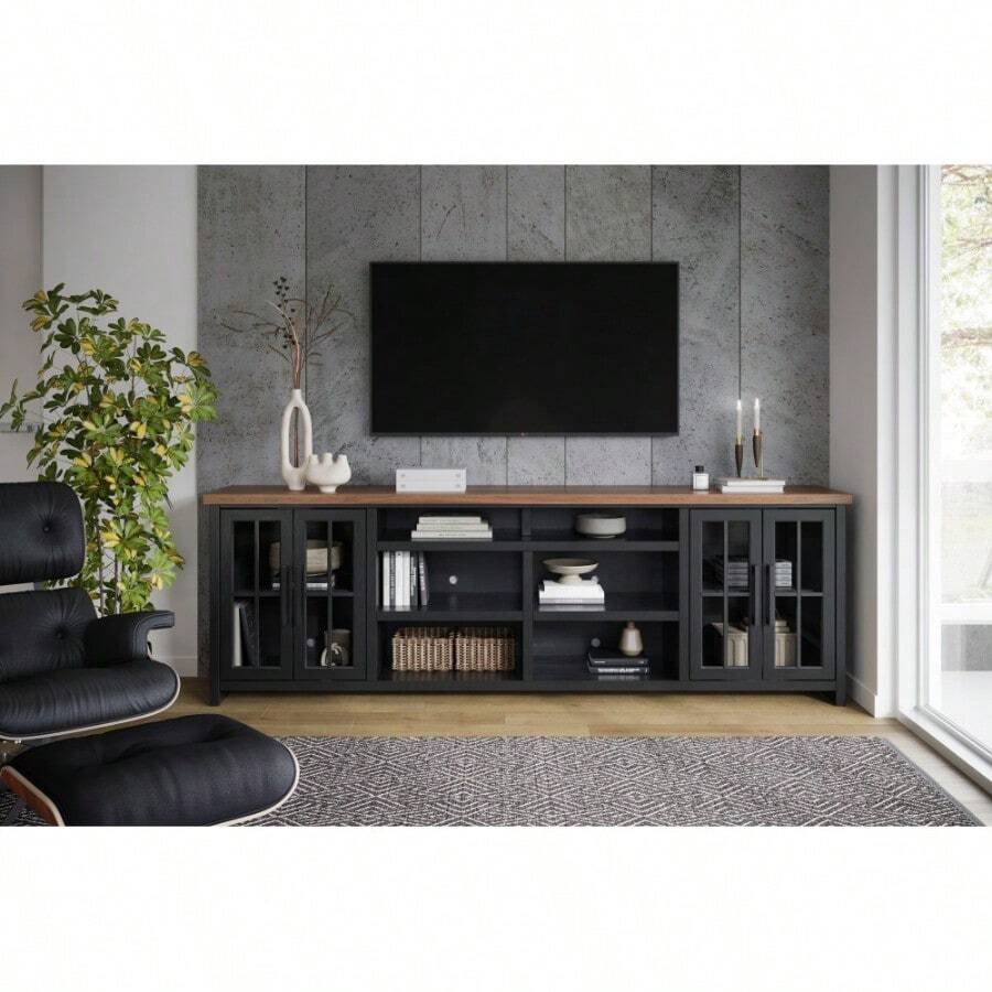 Bridgevine Home Essex 96 Inch TV Stand Console For TVs Up To 100 Inches ...
