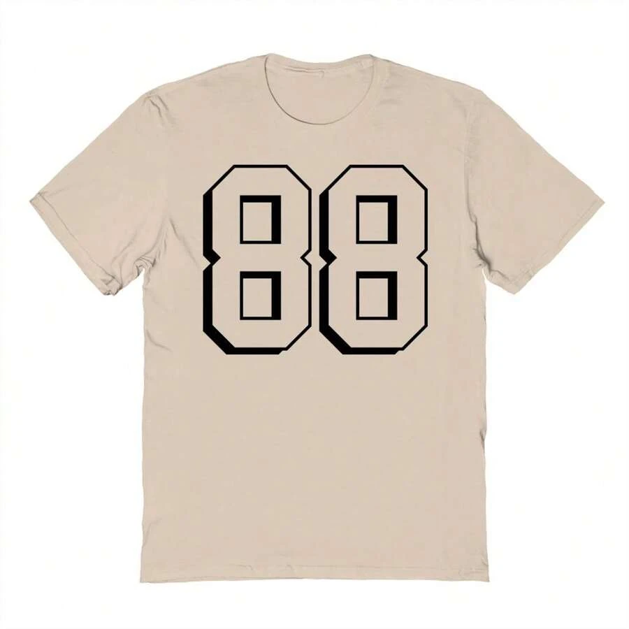 Nearly There 88 Eighty-Eight Black Number Unisex Graphic Cotton Short ...