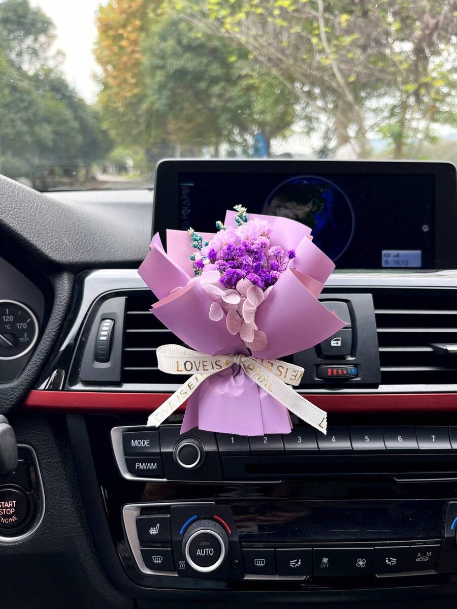 Mini Bouquet Flower Car Air Vent Fragrance Diffuser, Purple Series ...