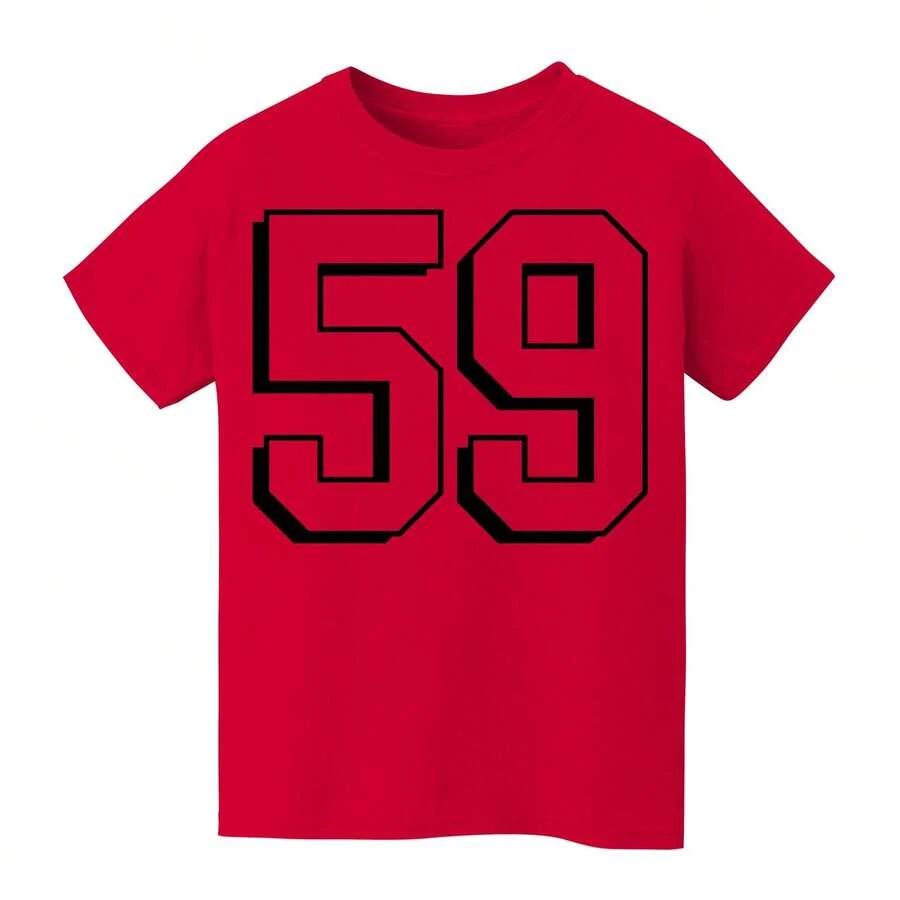 Nearly There 59 Fifty-Nine Black Number Kids Tween Unisex Graphic ...