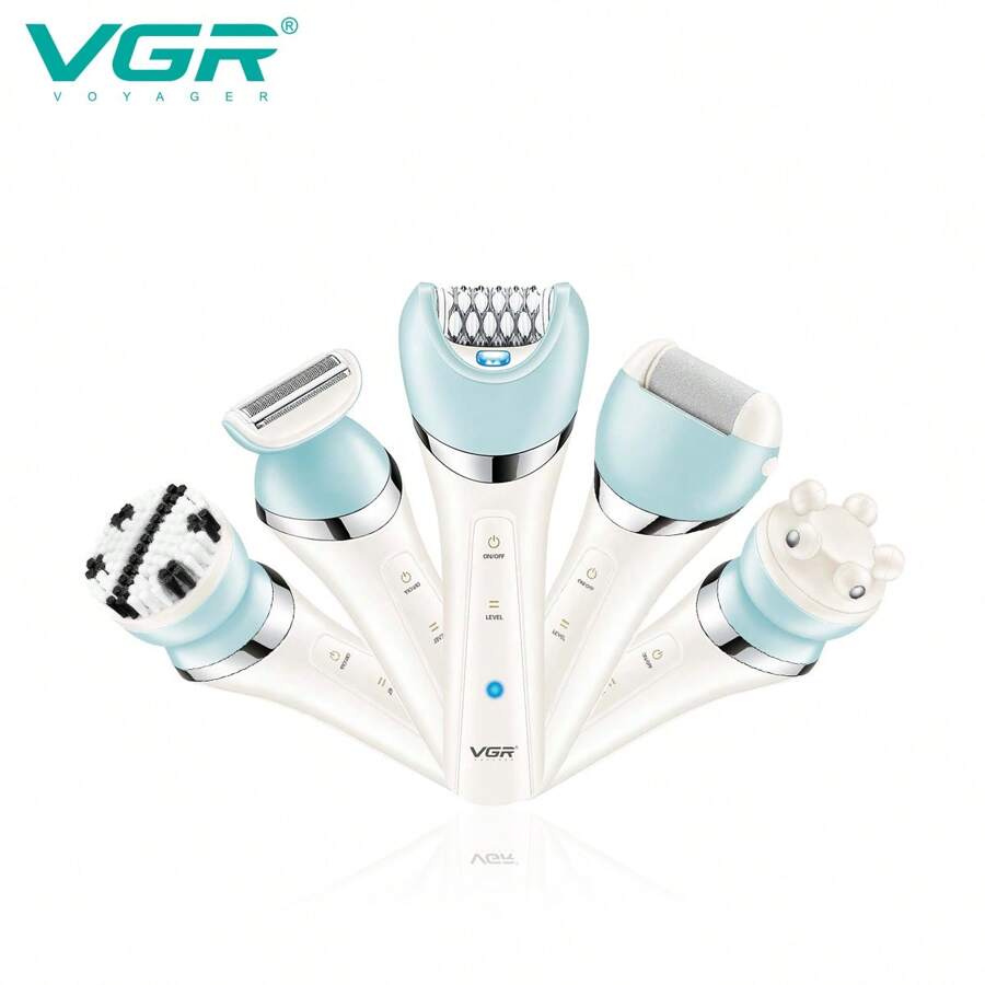 VGR VGR Professional Hair Cutting Machines For Ladies Rechargeable 5 In 1 Lady Care Set Electric ...