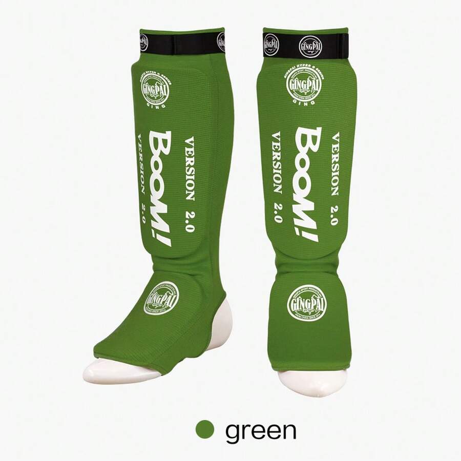 GINGPAI Muay Thai Shin Instep Guards Knitted Leg Protection For Adults ...