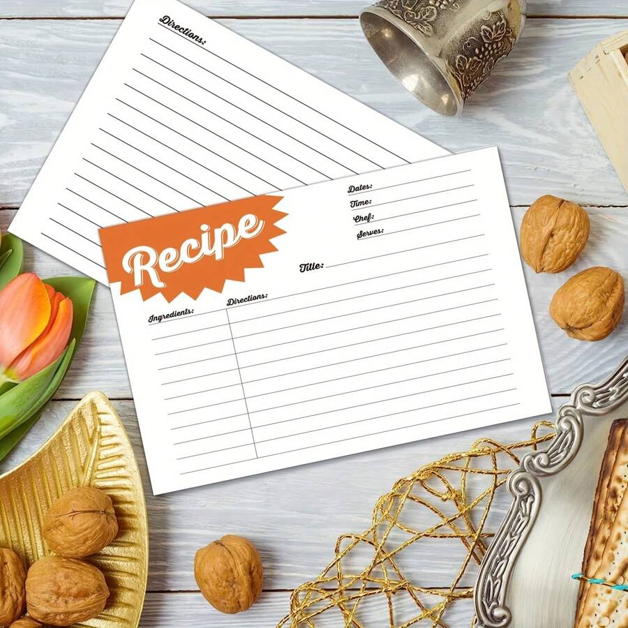 4x6 Inch Double-Sided Recipe Cards, Kitchen Utensils Design, Bridal ...