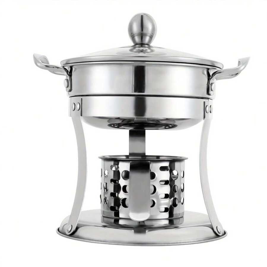1pc Mini Food Shabu Hot Pot Stainless Steel Chafing Dishes Hotpot ...