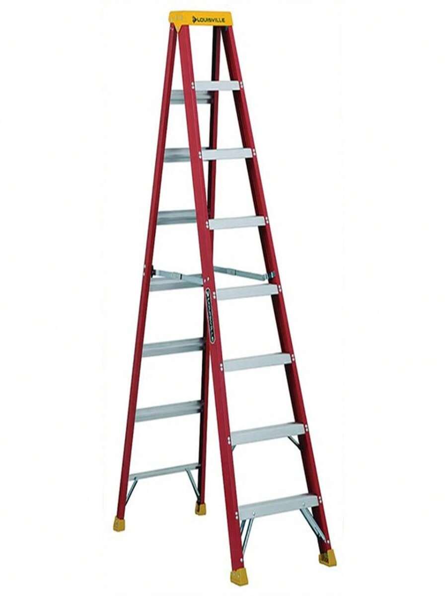 Louisville Ladder 399685007 8 Ft. 300 Lbs Fiberglass Step Ladder, Type ...