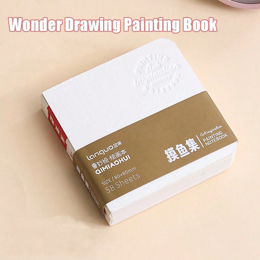 Acrylic Marker Sketchbook, Thick White Card Paper, Mini Portable ...