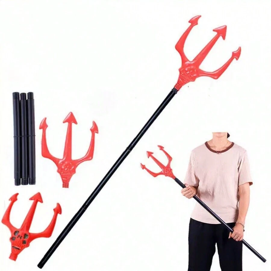 COS Halloween Props Calf Fork Devil Fork Small Axe Sickle Red Devil ...