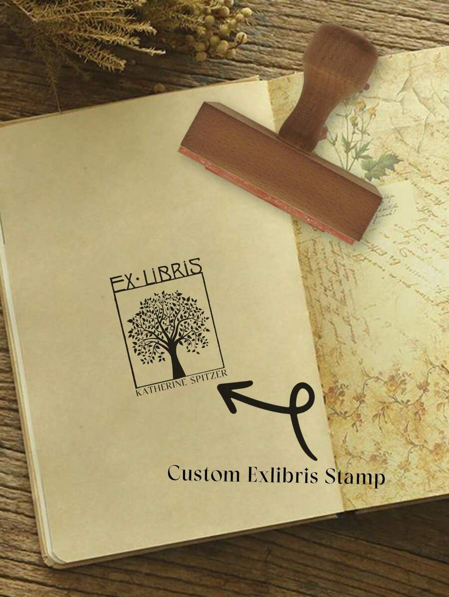 EX LIBRIS, TreesStamp, Ex Libris Stamp, Exlibris Stamp, Exlibris Stamp ...