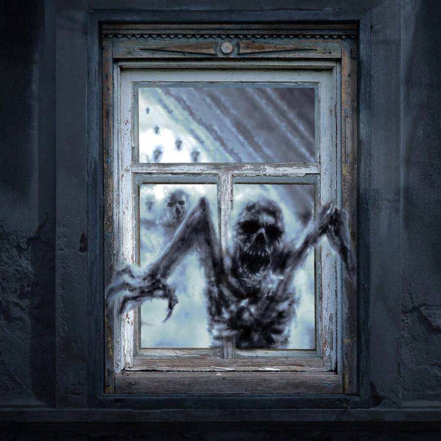 1 Pc Halloween Window Banner Horror Bloody Window Cover Terrifying And ...