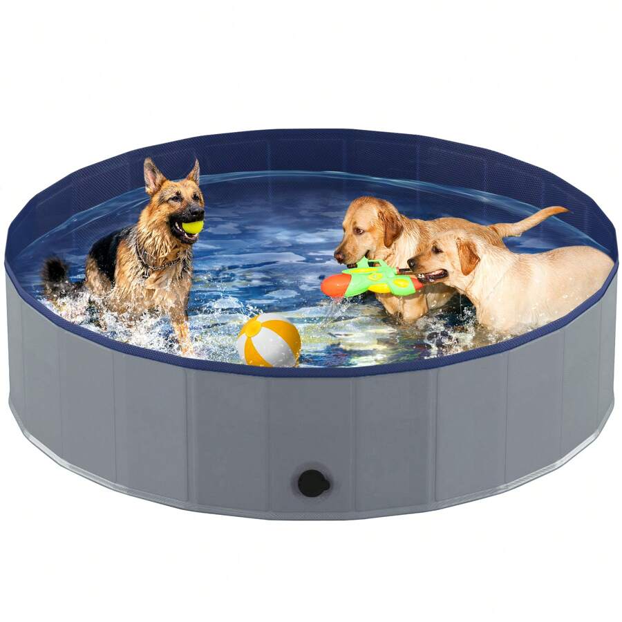 Niubya Portable Dog Pool, Foldable Pet Swimming Pool, Anti-Slip ...
