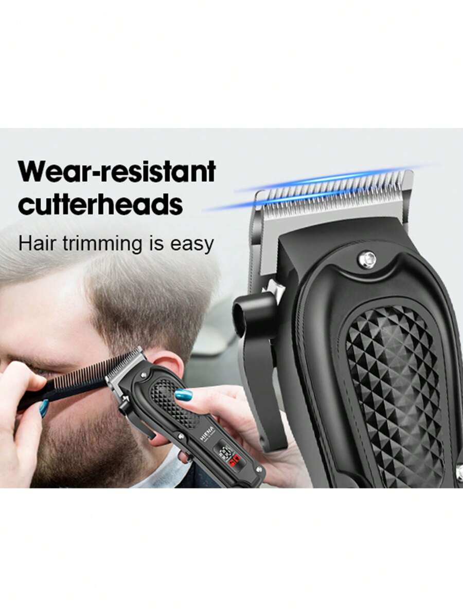 Rechargeable Pro Barber Clipper - Cordless Hair Cutting Machine With ...