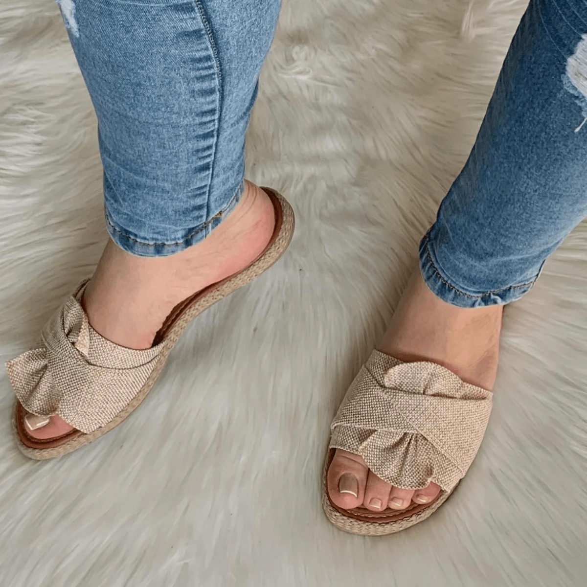 Women's Flat Sandal With Inverted Bow Ref. 3227 | SHEIN USA