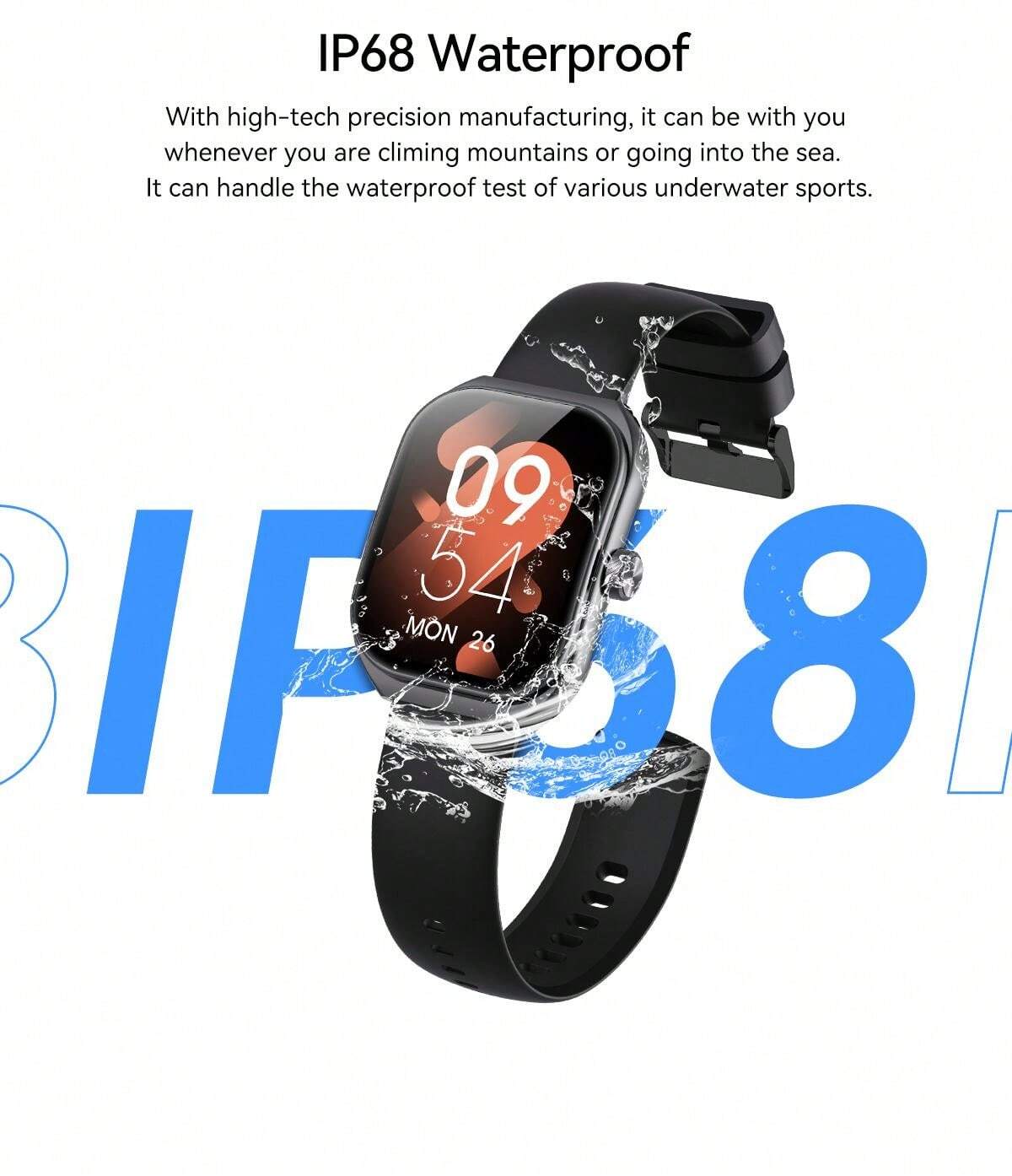 SIMSONLAB SIMSONLAB 2,01-calowy, w pełni dotykowy smartwatch z ...