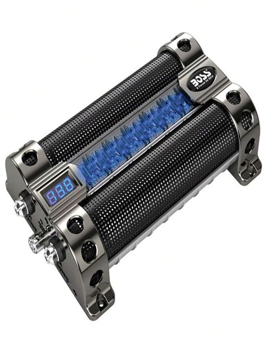 Boss Audio QZ4845 8 Farad Capacitor With Digital Voltage Meter, Black ...