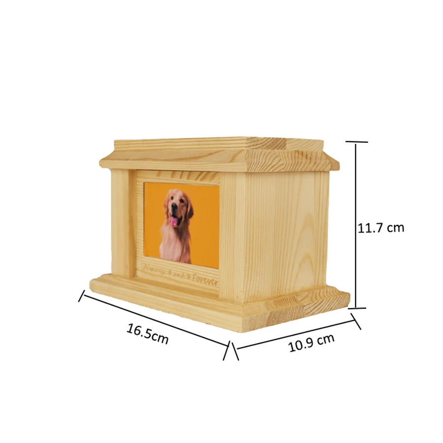 Pet Memorial Urn Dog Or Cat Ash Large Wooden Funeral Pet Memorial Urn ...