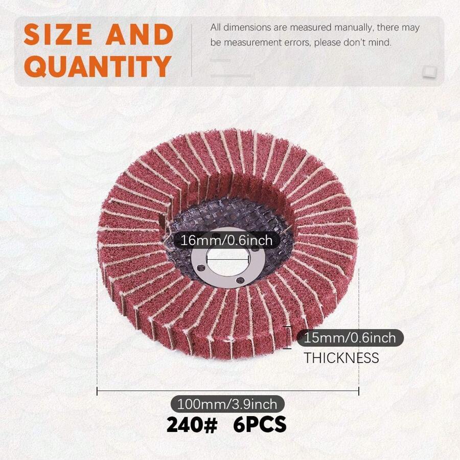 Nylon Fiber Flipping Folding Polishing Buffing Pad Abrasive Polishing ...