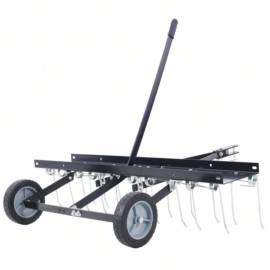 40-Inch Lawn Sweeper Tow Behind Dethatcher, Landscape Rake, Lawn ...