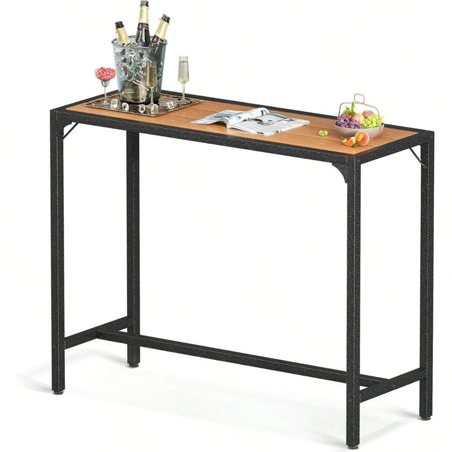 39 Inch Outdoor Bar Table, Hot Tub Table, Patio Counter Bar Height ...