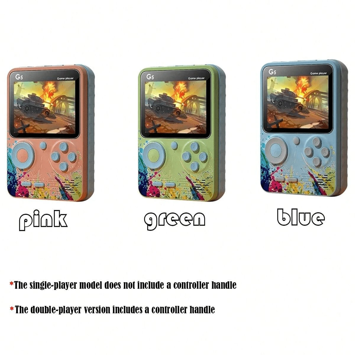 Macaron Handheld Game Console - Mini Arcade Machine With 500 Games ...