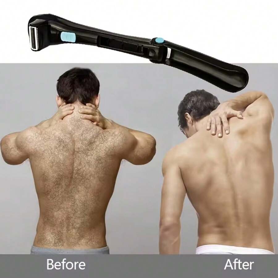 Long Reach Flexible Men Back Shaving Razor Manual Body Underarm Hair ...