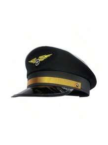 1pc Airline Pilot Cap, Uniform Cap, Cosplay Stewardess Costume Hat ...