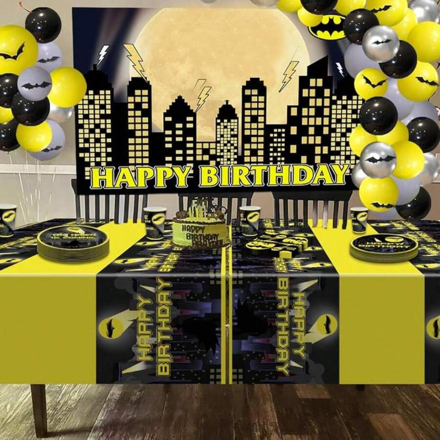 Super Bat Themed Balloon Set, 3D Bat Balloons For Birthday Party ...