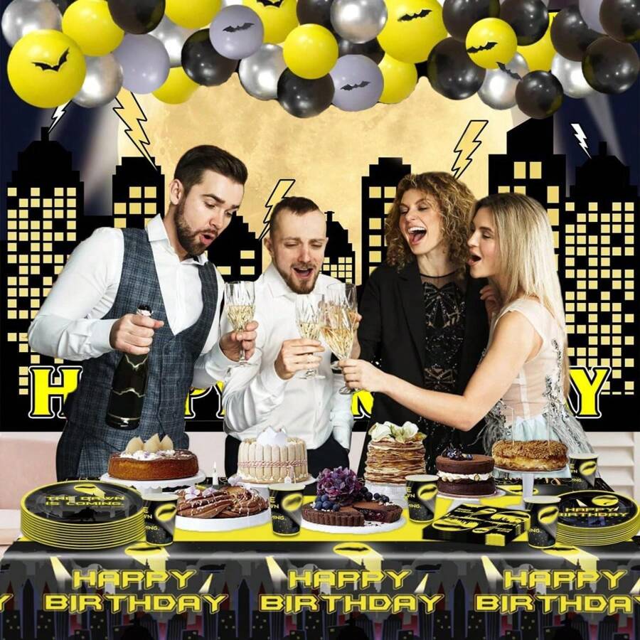 Super Bat Themed Balloon Set, 3D Bat Balloons For Birthday Party ...