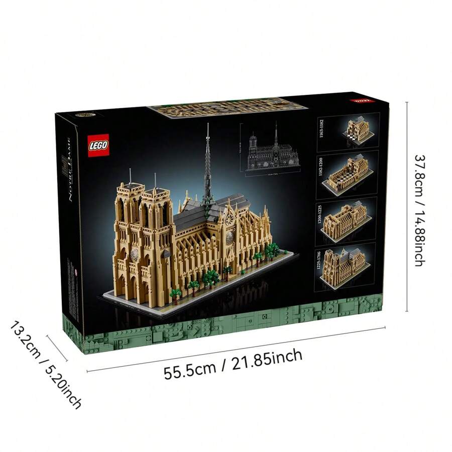 LEGO Architecture Notre-Dame De Paris Replica, Architectural Model Kit ...