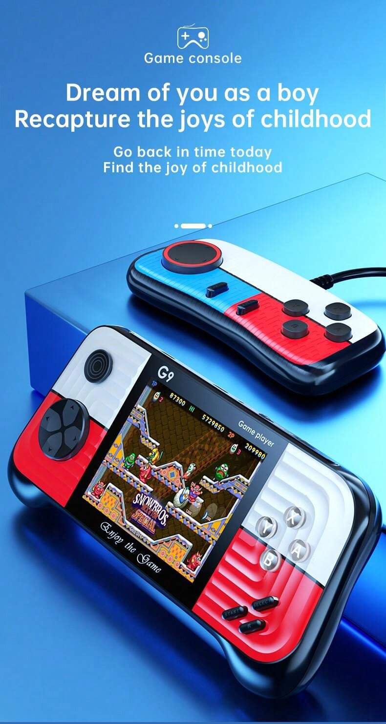 Handheld Game Console, New Model Joystick-Style Retro Two-Tone Portable ...