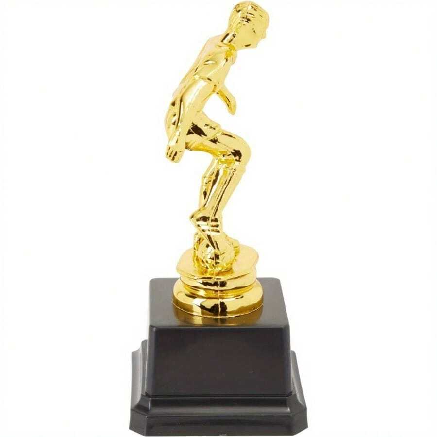 12pcs Gold Medal Football Player Trophy With High Refractive Plastic ...