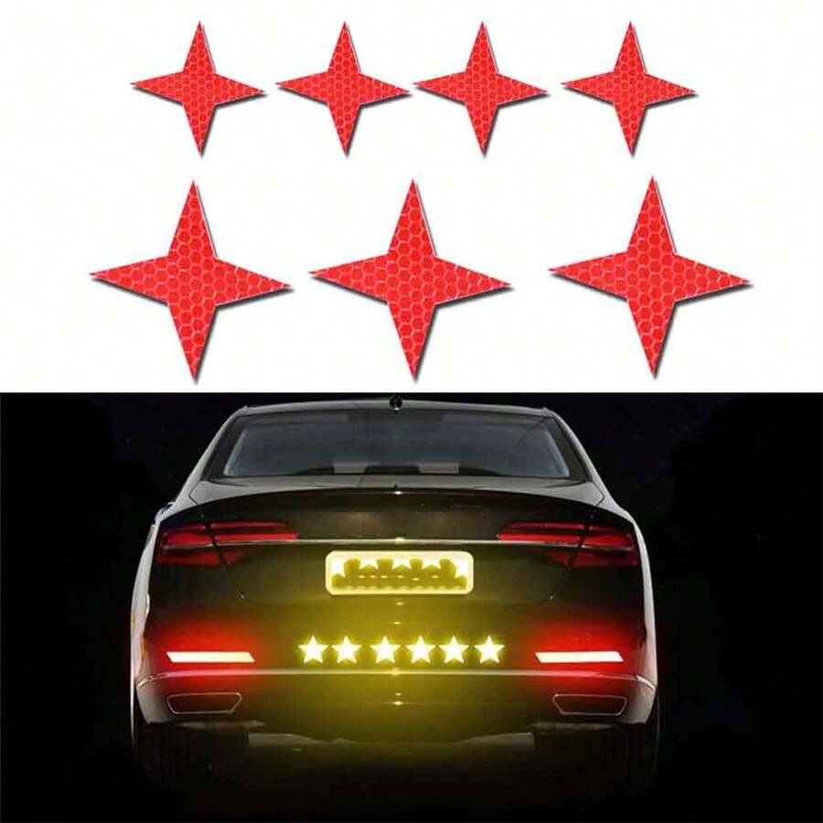 50x Reflective Reflector Sticker Self Adhesive Safety Warning ...
