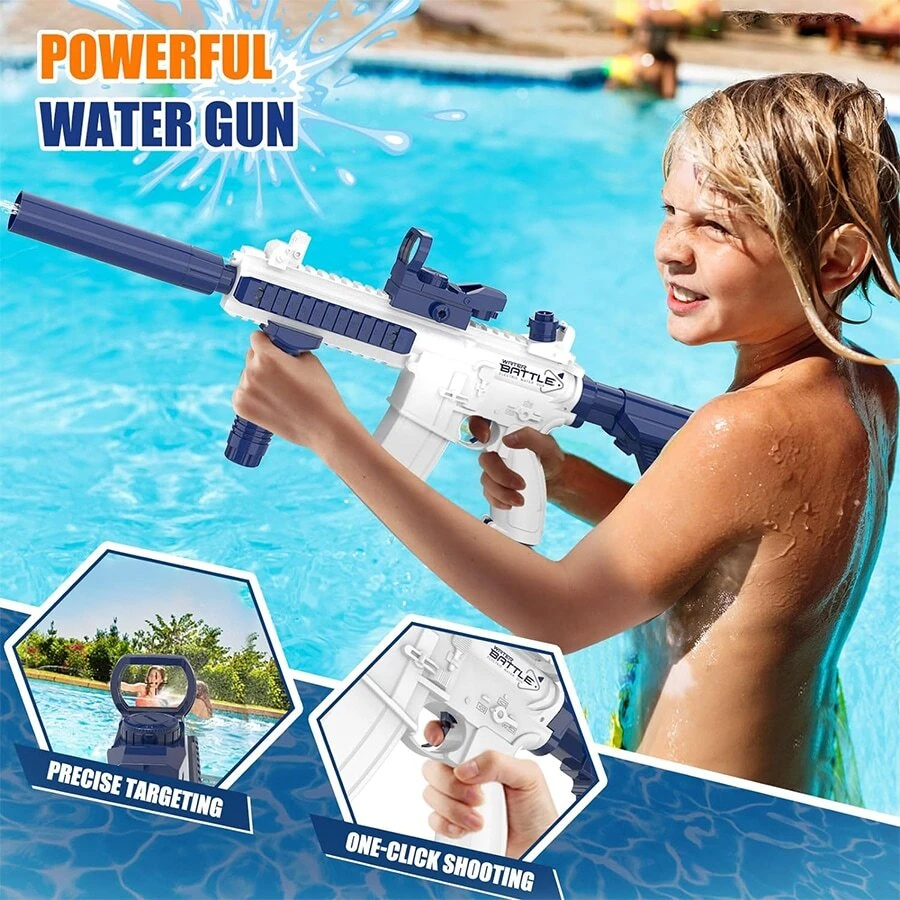 Pistola de agua eléctrica para niños/adultos - Pistola rociadora automática con un alcance de ...