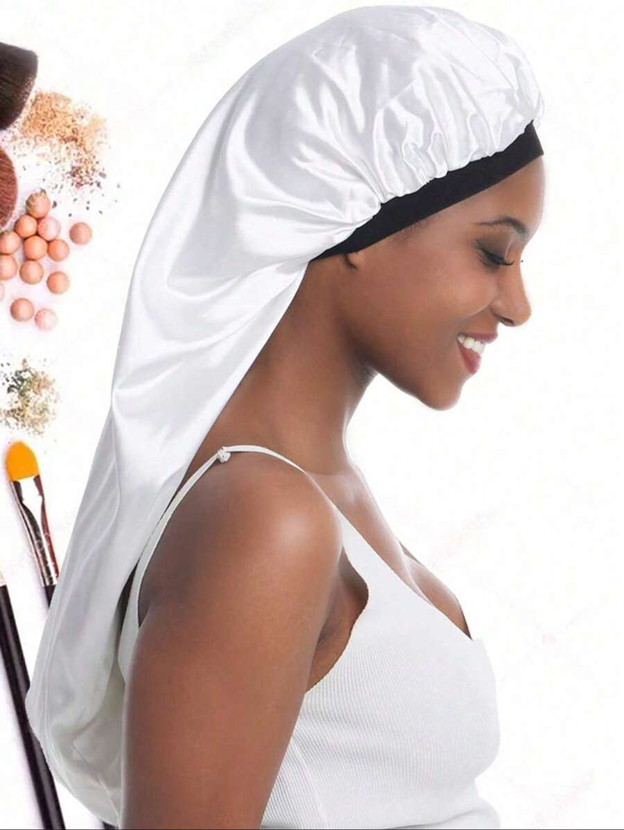 Long Satin Sleep Bonnet -Extra Large Night Cap For Women With Long ...
