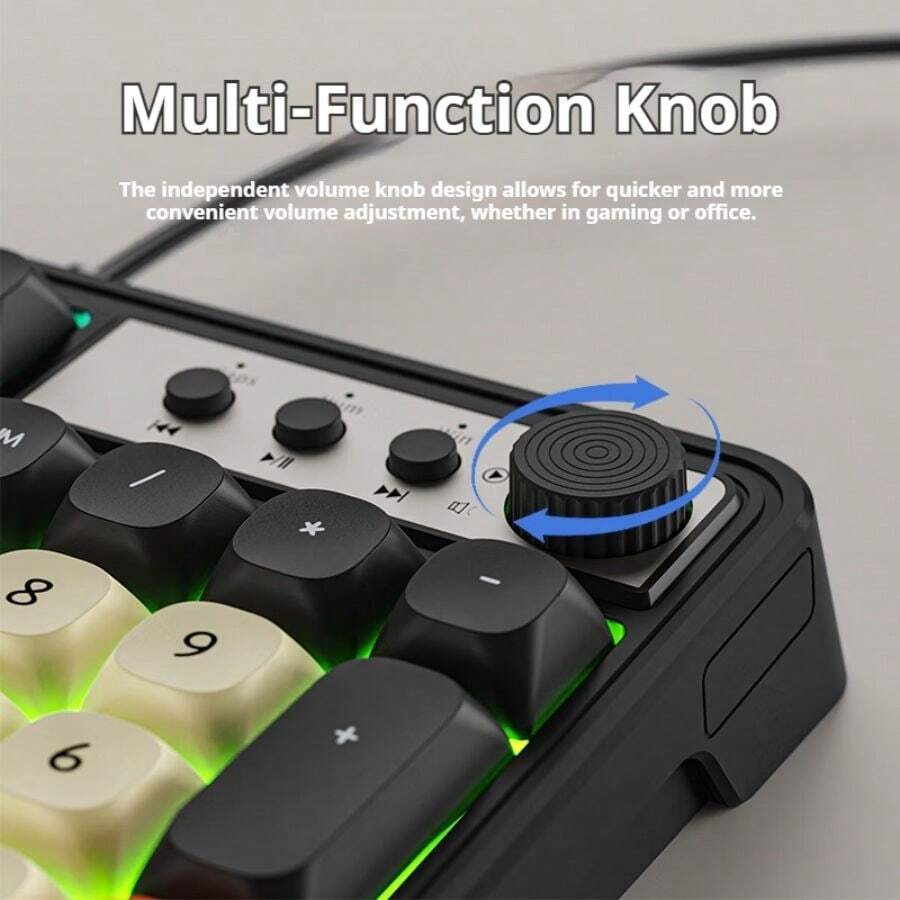 EWEADN Mechanical Feel Gaming Keyboard, With Rainbow Backlit USB Wired ...