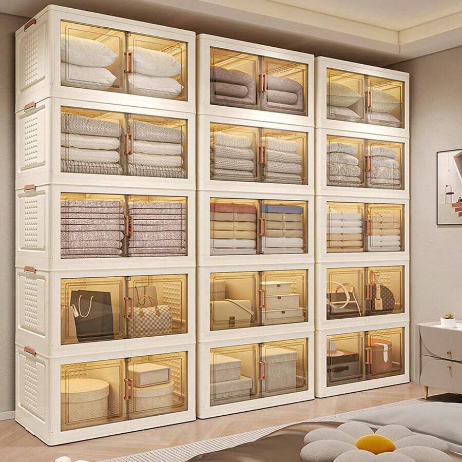 Foldable Storage Cabinet Can Be Used Without Installation. Extra Large ...