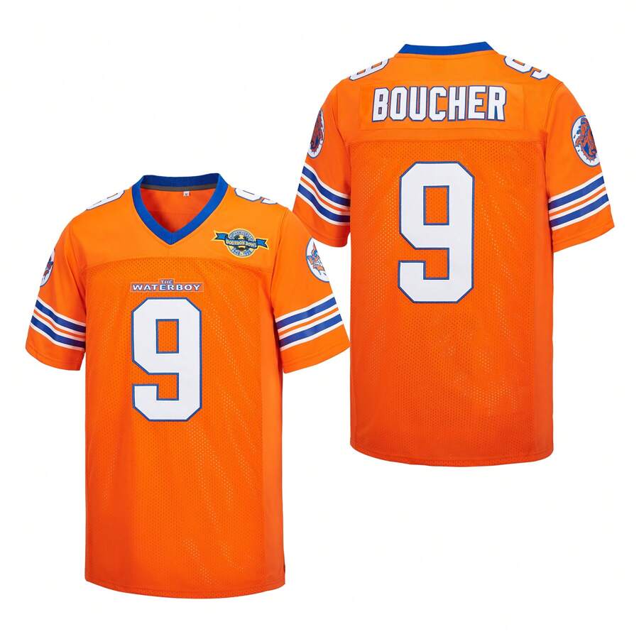 #9 Bobby Boucher 50th Anniversary Mud Dogs Bourbon Bowl Football Jersey ...