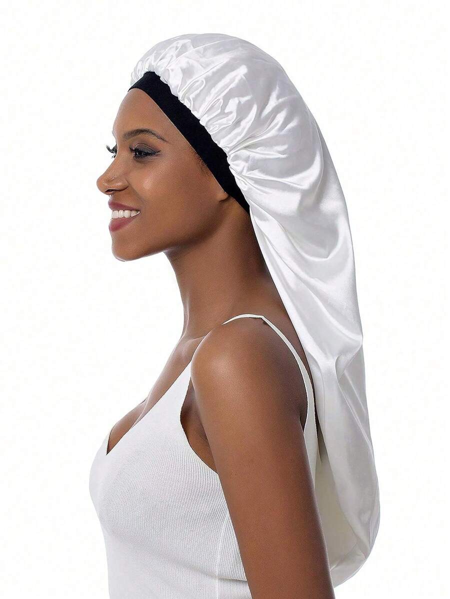 Long Satin Sleep Bonnet -Extra Large Night Cap For Women With Long ...