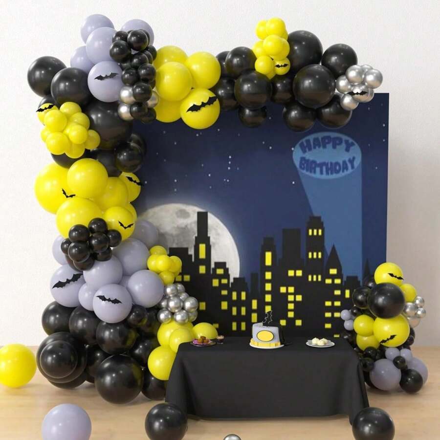 Super Bat Themed Balloon Set, 3D Bat Balloons For Birthday Party ...
