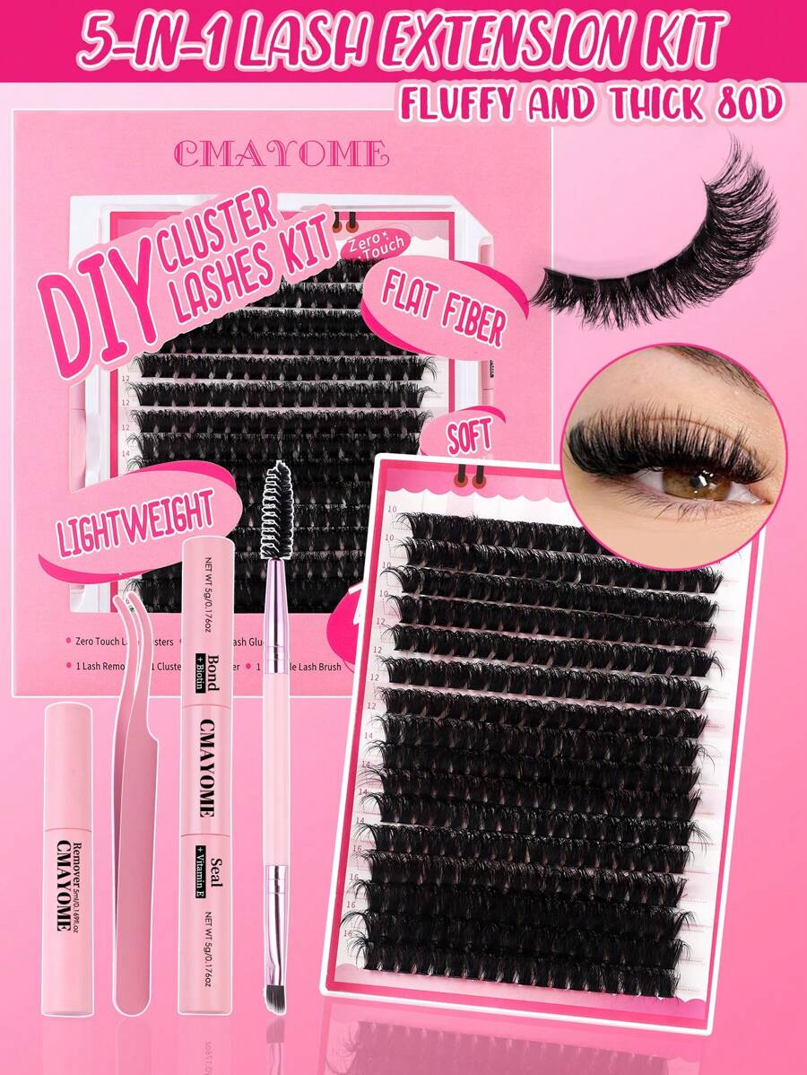 DIY Eyelash Extension Kit - Easy DIY, Bigger Eyes Instantly! 3 Styles ...