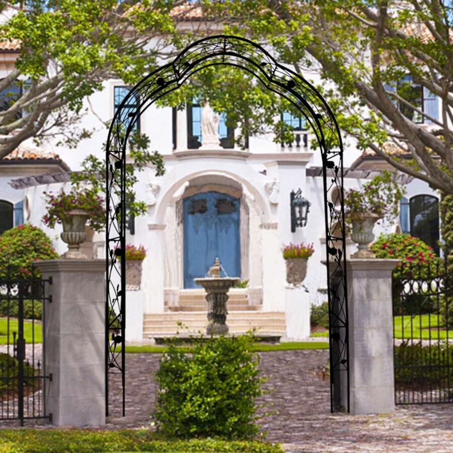 Metal Garden Arch Assemble Freely With 8 Styles Garden Arbor Trellis ...