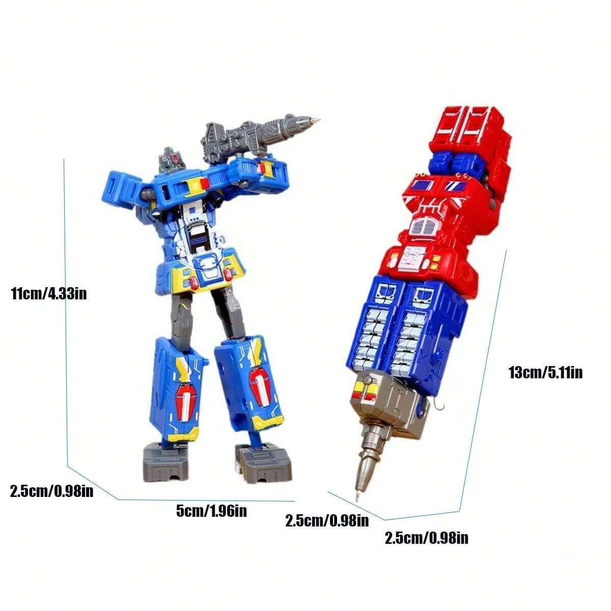 Adjustable Rotatable Joint Transformer Robot Ball Point Pen 2 In 1 Toy ...