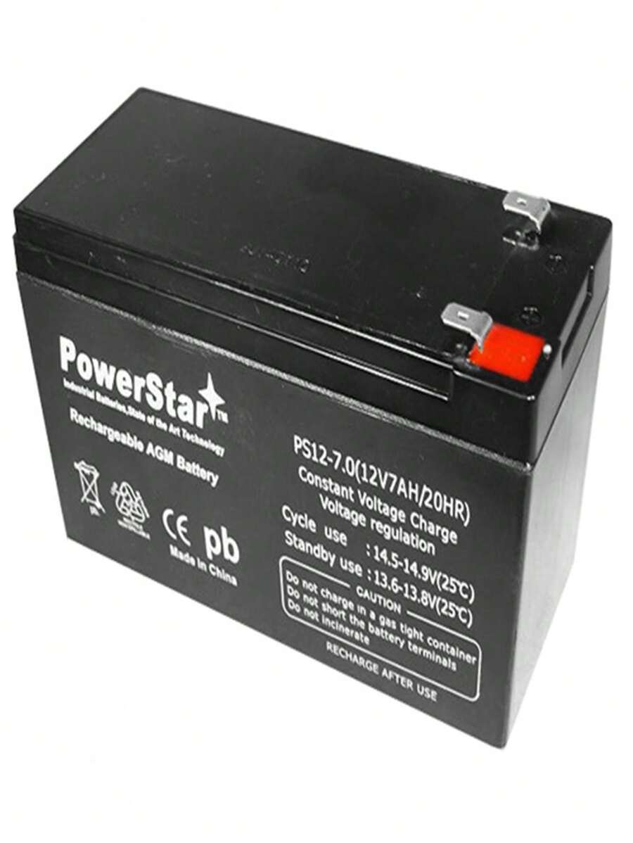 PowerStar PS12-7-004 12V 7Ah Battery For APC RBC38 RBC40 RBC51 RBC106 ...