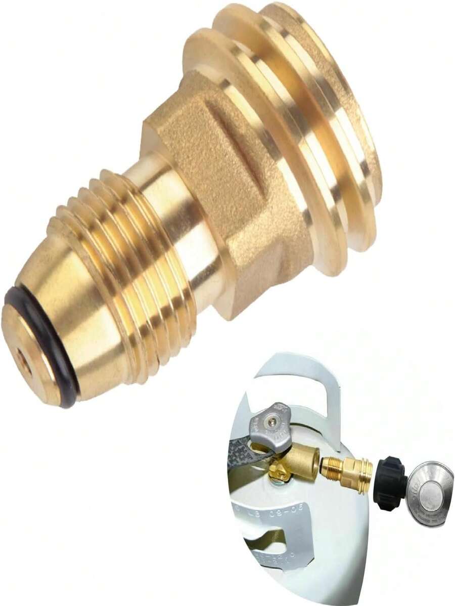 Propane Tank Adapter Converts POL LP Tank Service Valve To QCC1 / Type1 ...