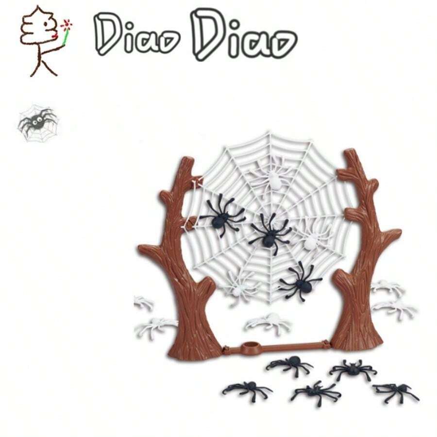 Bouncing Spider Party Game Spider Web Tabletop Game Set, Family Party ...