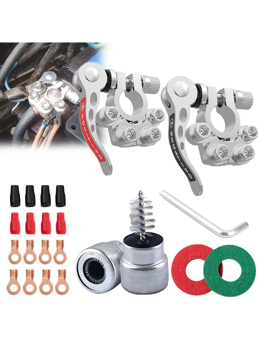 1 Pair Battery Terminal Connectors Quick Release Disconnect Terminal 4 ...