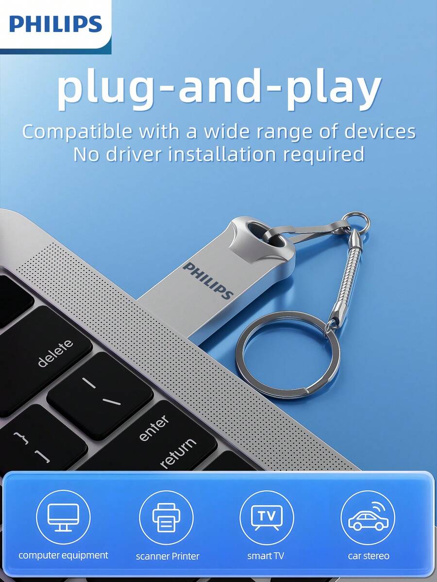 Unidade Flash USB 128GB, Pen Drive Impermeável de Alta Velocidade ...