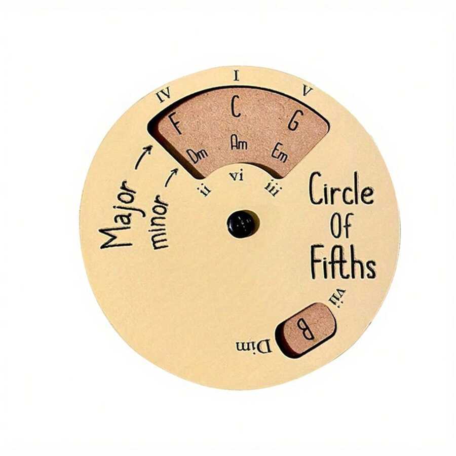 Wooden Melody Tool Chord Wheel Circle Of Fifths Wheel Guitar Chord ...