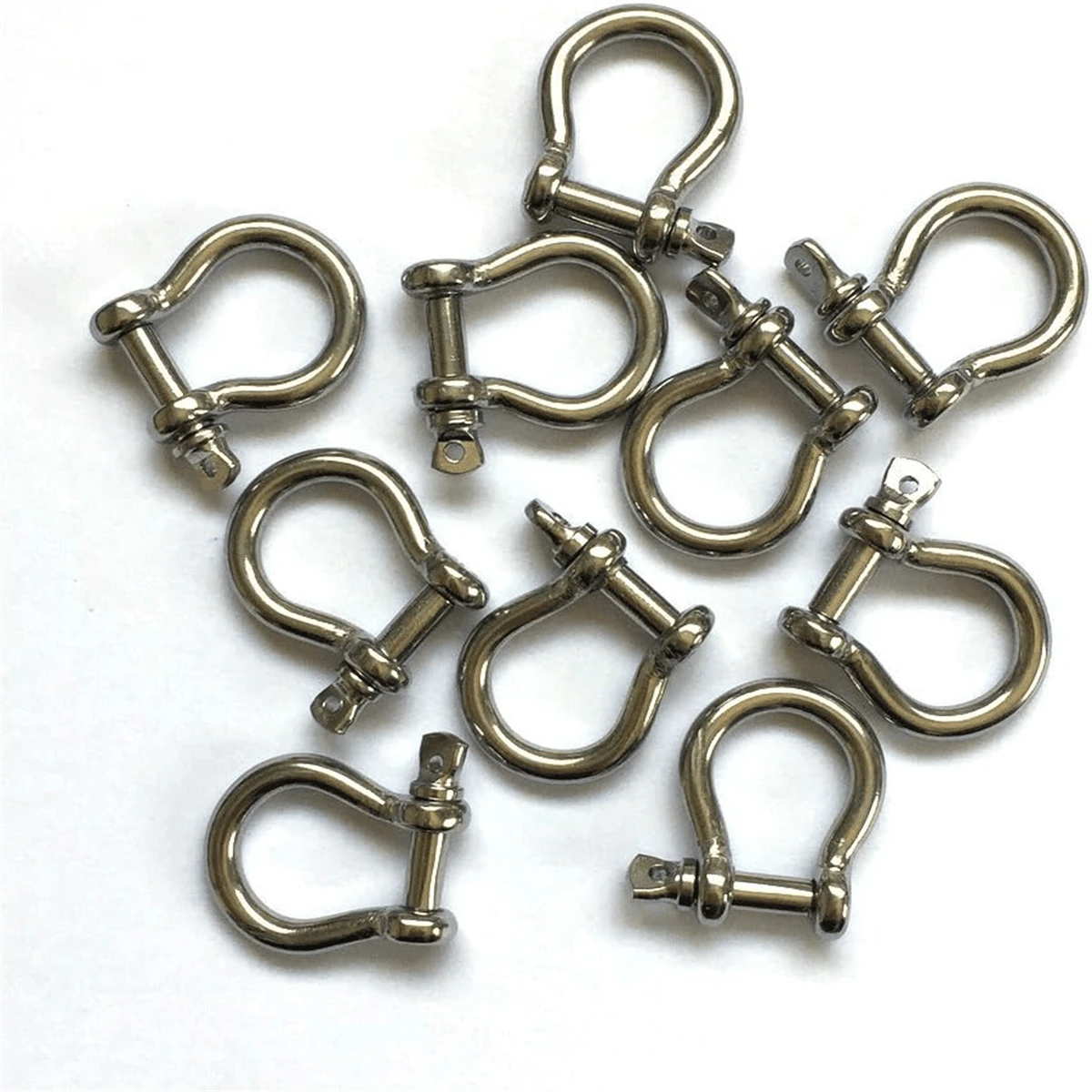 10 Pieces 1/5" Small Shackle Mini M5 D Ring Shackle Shackle Clevis ...