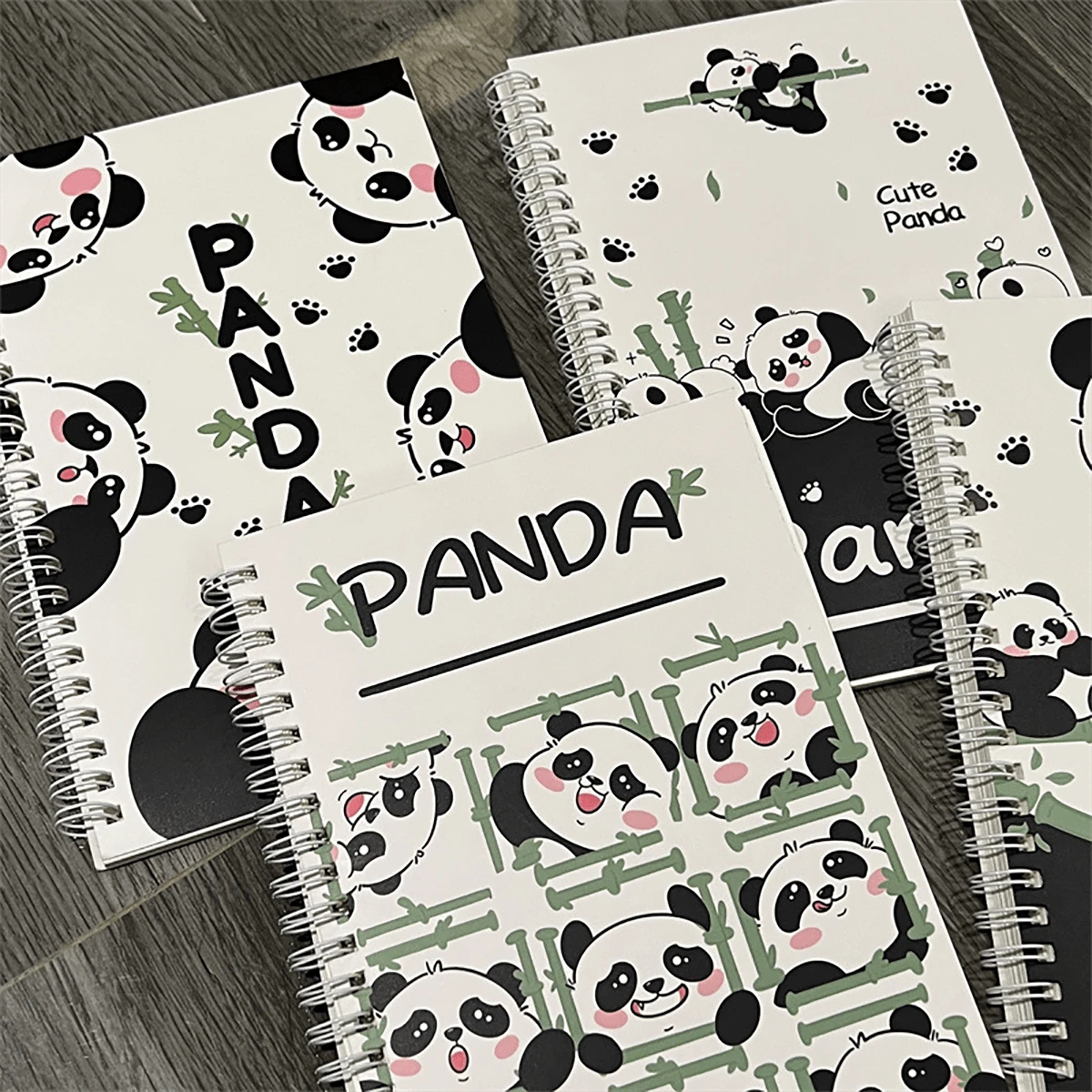 4 Red Panda Coil Books Ins Style High Value Thickened Books Horizontal ...